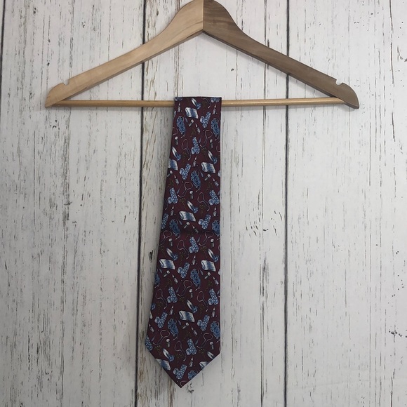 100% Silk | Accessories | 0 Silk Tie Handmade Medical Doctor Icons Tie ...